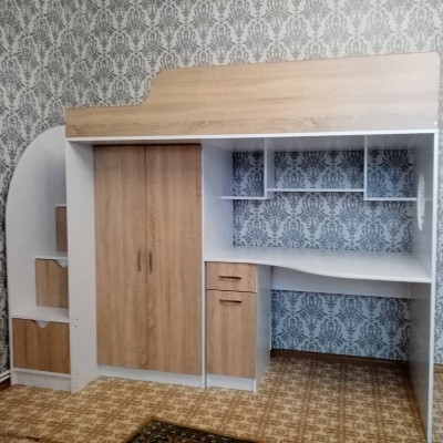 Кровать Чердак со Столом и Шкафом. 190х80 См "Эколь " — Купить Недорого ...