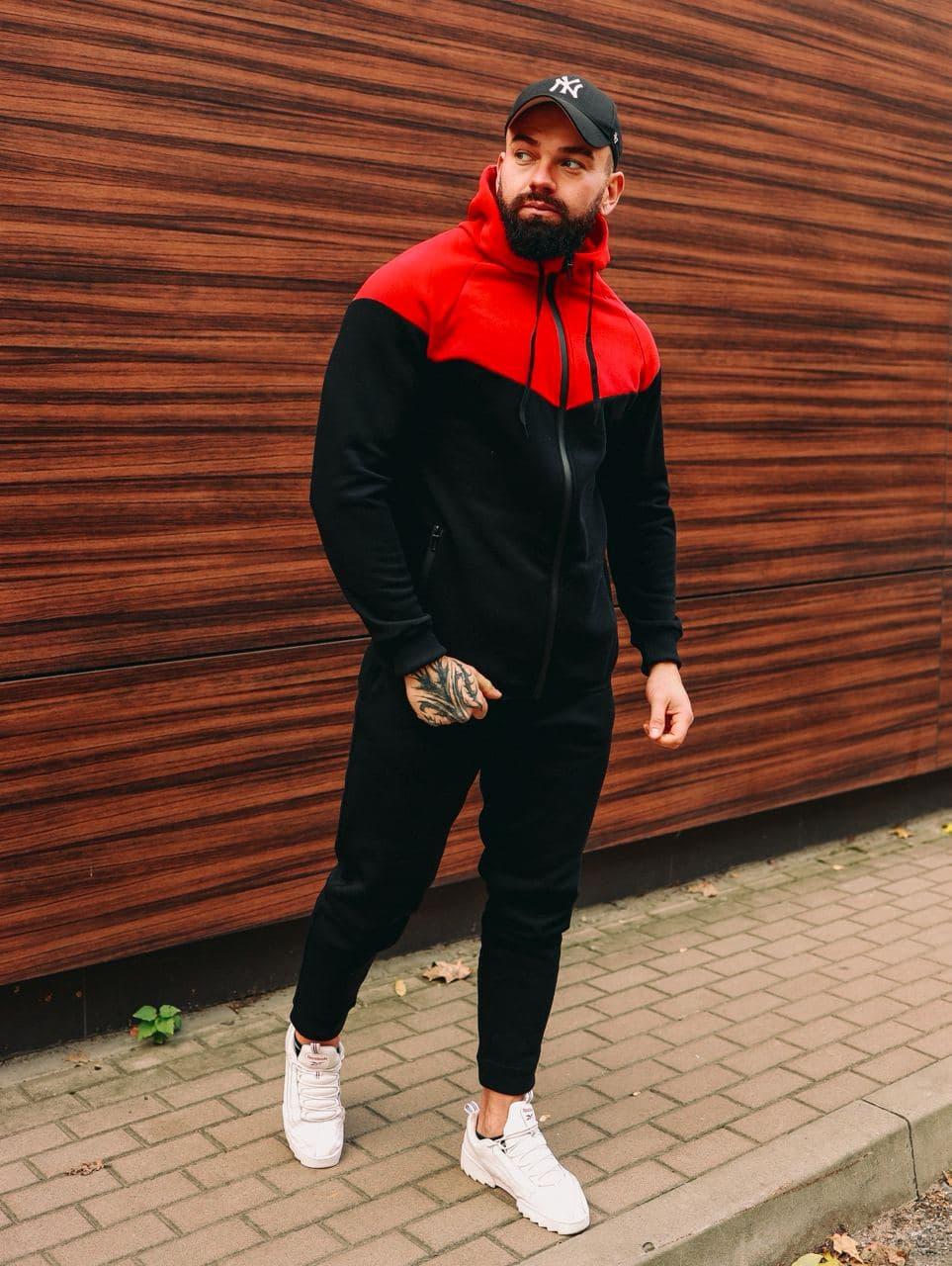 Мужской Спортивный Костюм Зимний Asos V2 Теплый Красный Комплект Кофта ...