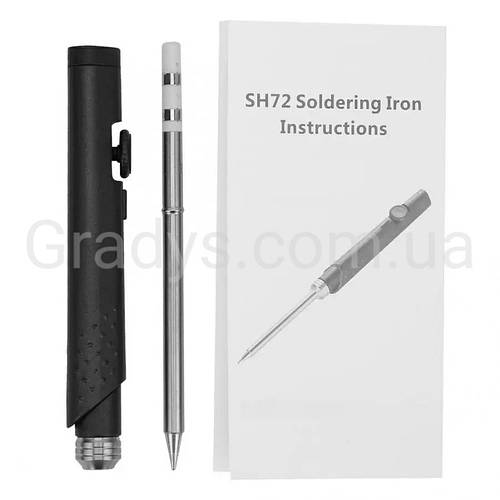 Паяльник SH 72 SanErYiGo 65W 12-24V потужний блок живлення на 24V та підставка в комплекті (ID ...