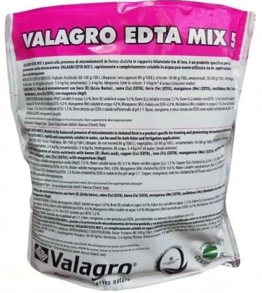 Міукродобриво EDTA 5 SG mix 1 кг суміш мікроелемент, Valagro, Італія, ціна: 521 ₴, купити на Prom.ua