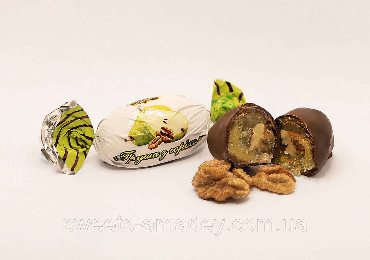 Конфеты Груша с грецким орехом в глазури, Амадей, 1 кг: продажа, цена в ...
