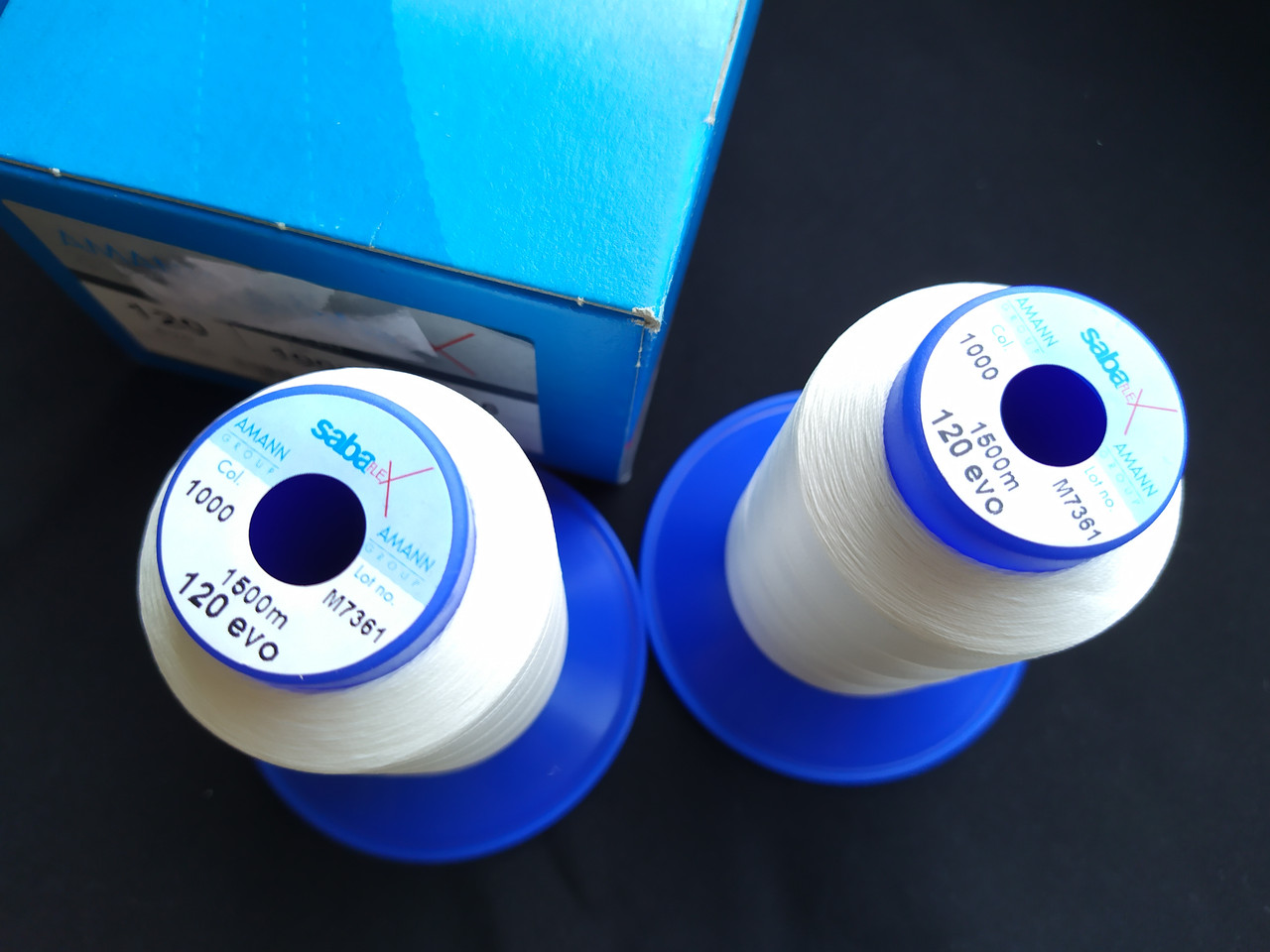 Нитки Amann Saba FLEX 120 1500м білий колір(1000)еластична: продаж ...