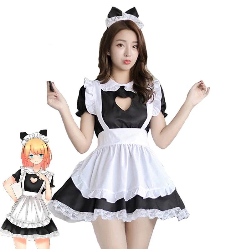 Купить Косплей костюм Горничная Версия 2 Чёрный цвет Maid Version 2