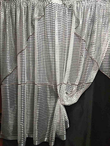 Занавеска-сетка 3 м* 1.65 м Белая Готовая занавеска кухонная Ламбрекен ...