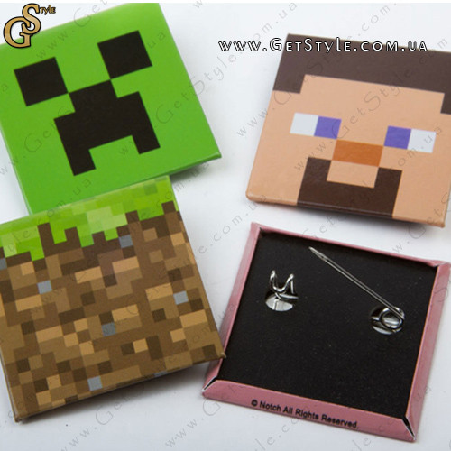 Значки Minecraft Badges Set 4 шт, цена 185 грн — Prom.ua (ID#1305304973)