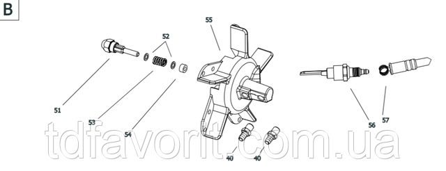 Форсунка дизельной пушки MASTER B100 CED ( 1007 35-15 L=55мм), цена ...