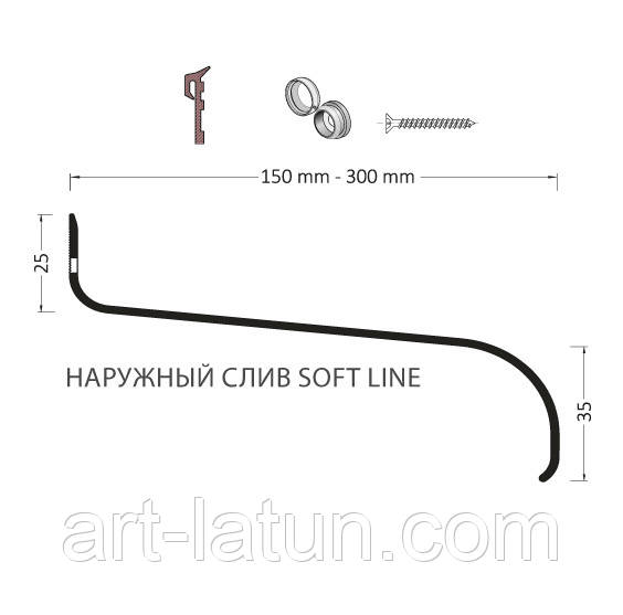 АЛЮМИНИЕВЫЕ НАРУЖНЫЕ ОТЛИВЫ ALURON серии SOFT LINE: продажа, цена в ...
