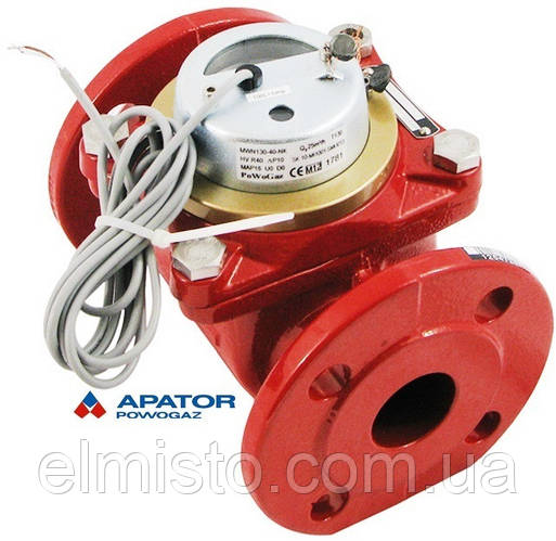 Водосчетчик Apator PoWoGaz MWN-130-40-NK (ГВ) с импульсным выходом ...