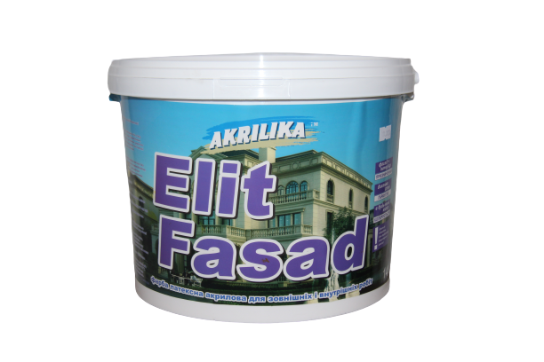 Водоэмульсионная Краска Фасадная Akrilika Elit Fasad 14 Кг — Купить ...