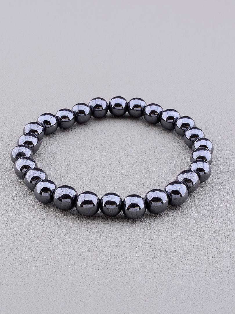 Мужской Браслет из натурального камня Гематит 20 см (ID#1084484583 ...