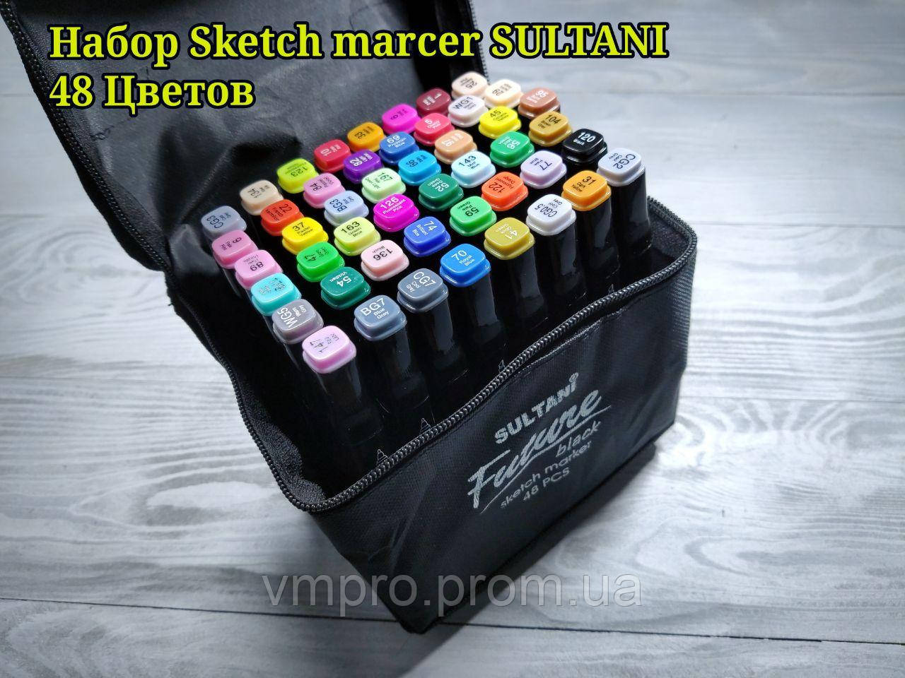 Скетч маркери "Sketch marcer Future" двосторонні, SULTANI набір у сумці ...