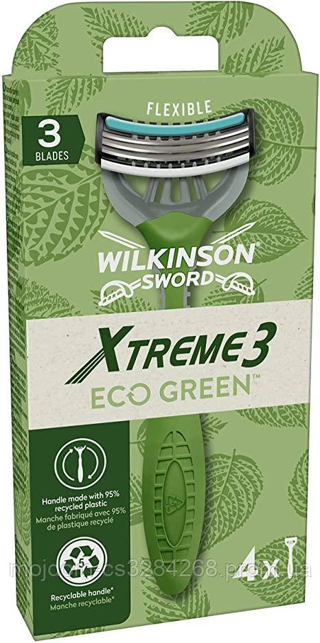 Одноразовые Станки Wilkinson Xtreme 3 Beauty Eco Green 4 Шт — Купить ...