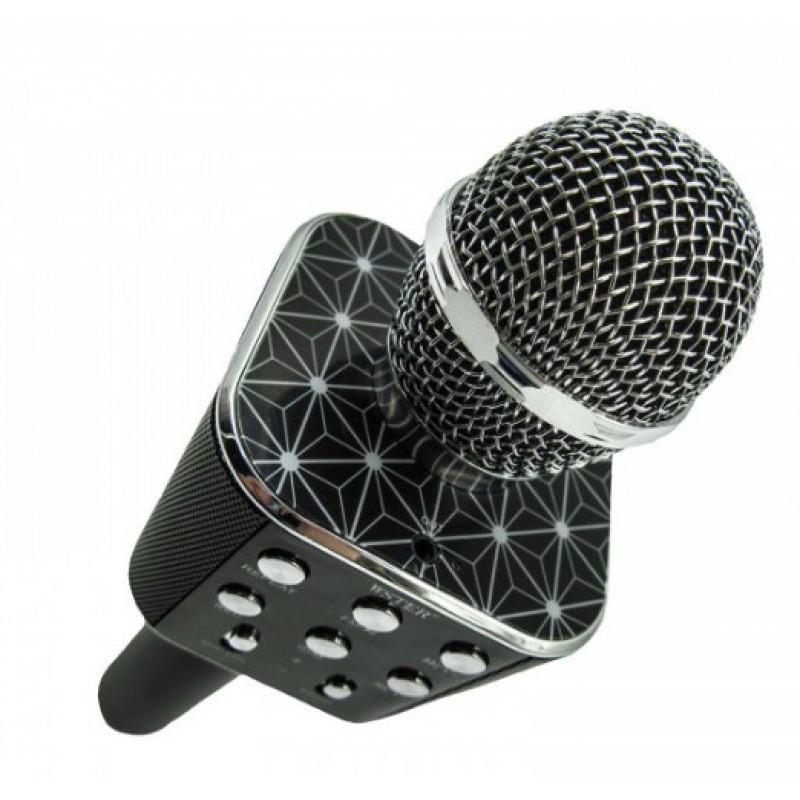 Купити Безпровідний мікрофон караоке WSTER WS-1688 NBZ Bluetooth USB, AUX FM Black, ціна 659 грн ...