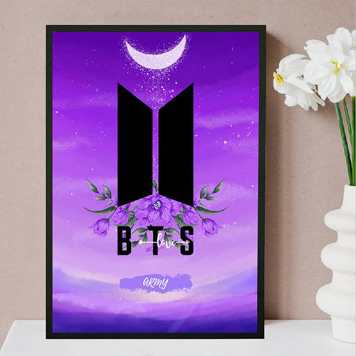 Постер BTS Purple Army формат А3 без рам (ID#1311915482), цена: 250 ...