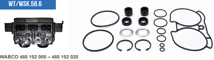 Купить Ремкомплект крана управління EBS причепа 4801020100/140 EBS ...