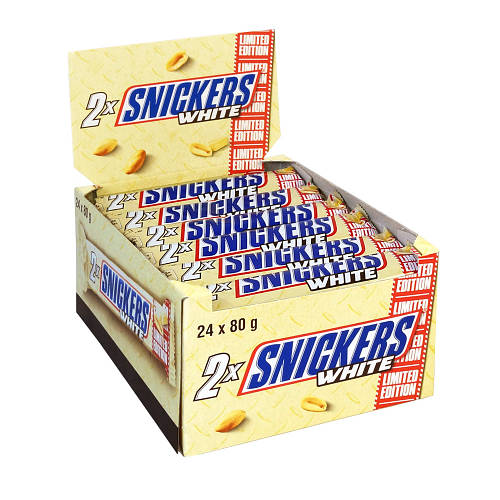 SNICKERS (Сникерс) в белом шоколаде 24шт*80г, цена 20.64 грн - Prom.ua ...