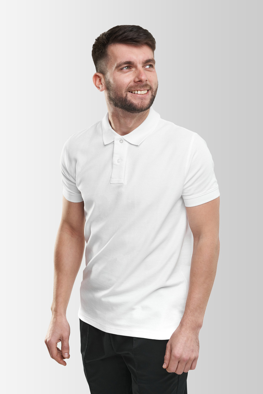 Купить Футболка поло мужская Белая M, цена 480 ₴ — Prom.ua (ID#1032616512)