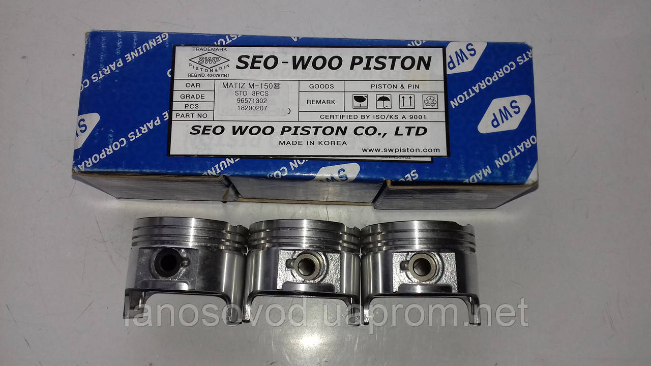 Поршень (STD) комплект с пальцами Матиз 0,8 c 2002 г.в. ,SWP Корея (ID ...