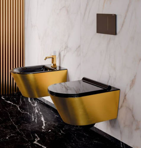 Унітаз підвісний Catalano GOLD BLACK - ZERO Newflush 55X35 колір чорний ...