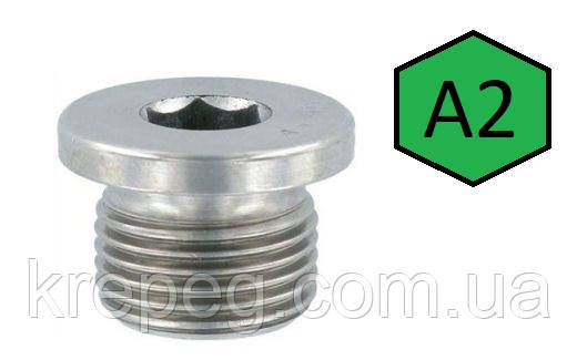 Заглушка нержавеющая М12 DIN 908 с буртом, цена — Prom.ua (ID#413599849)