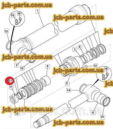 Ремкомплект гидроцилиндра подъема стрелы (130Х90) 903/21037 для ...