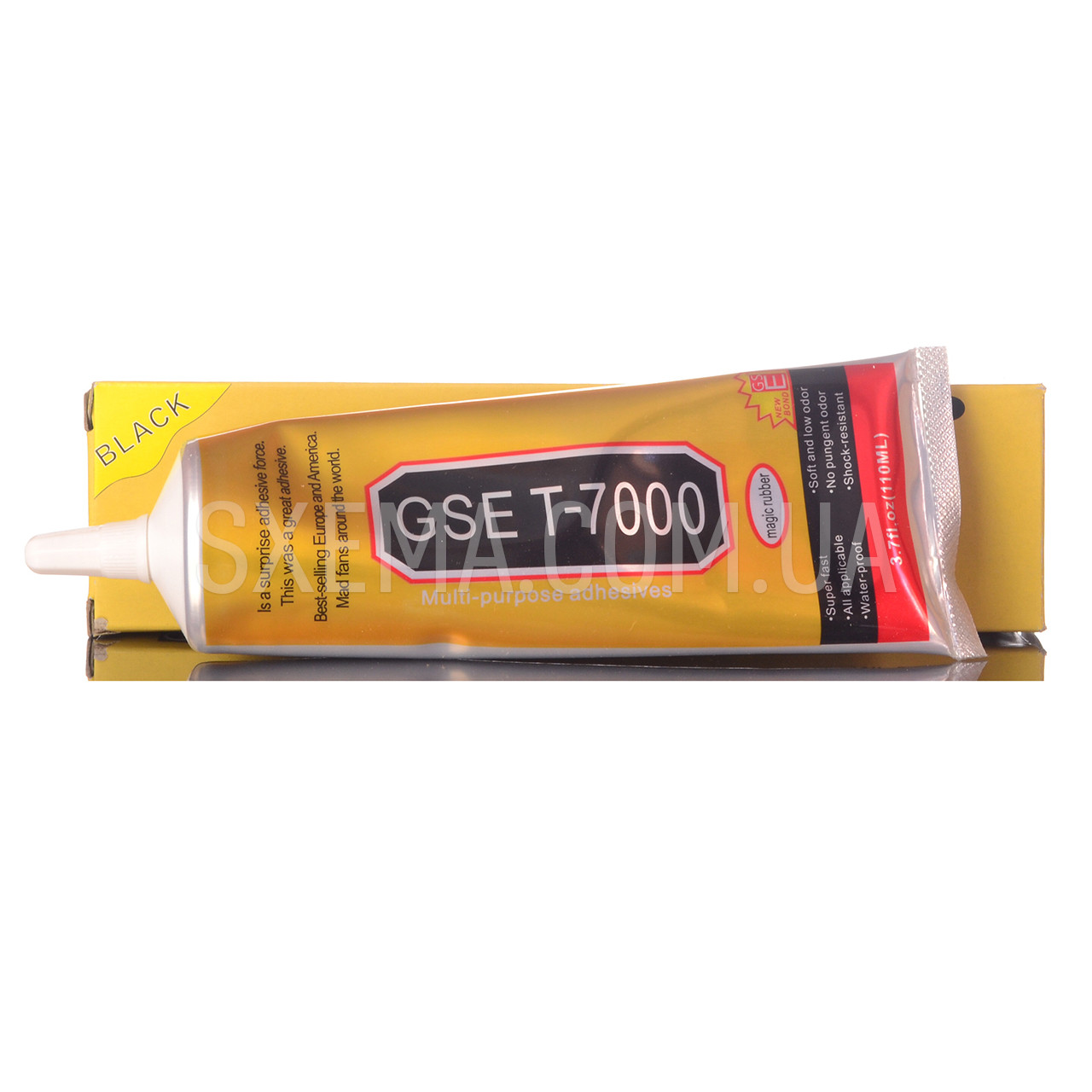 Купить Силиконовый клей GSE T7000 110мл черный с дозатором, цена 102 грн — Prom.ua (ID#1112531327)