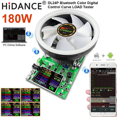 Електронне навантаження ATORCH DL24 150Вт 20A Bluetooth тестер ємності ...