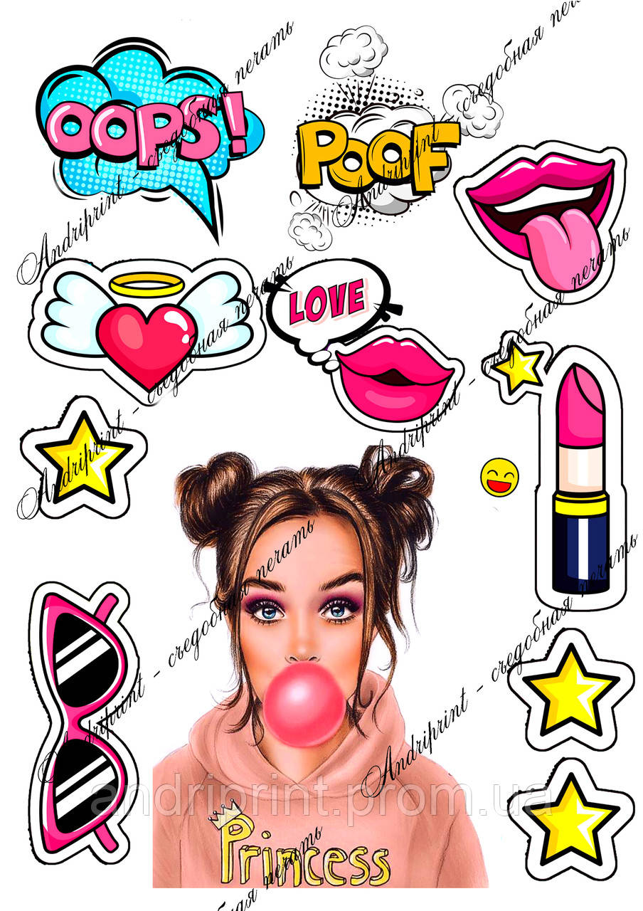 Съедобная Картинка Девушка Сахарная и Вафельная Картинка А4 — Купить Недорого на Bigl Ua