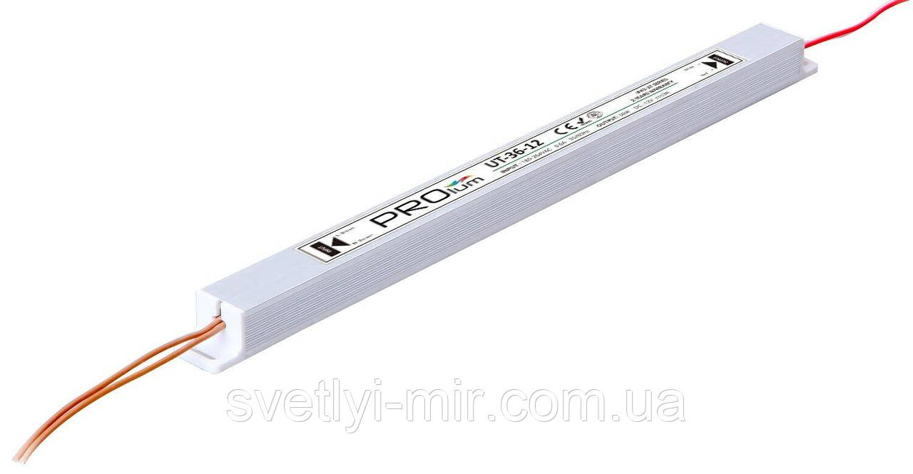 Блок Питания 12V 3A 36W 12В 3А 36Вт UT-36-12 Slim Герметичный IP43 ...
