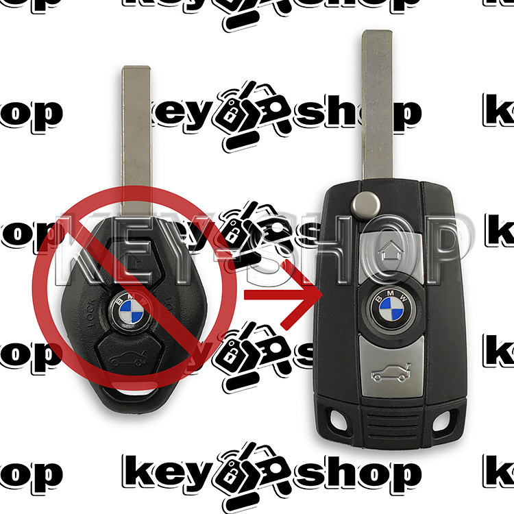 Ключ BMW (корпус БМВ) Е46, Е56, Е60, Х3, Х5, 3 - кнопки, лезвие HU92 ...