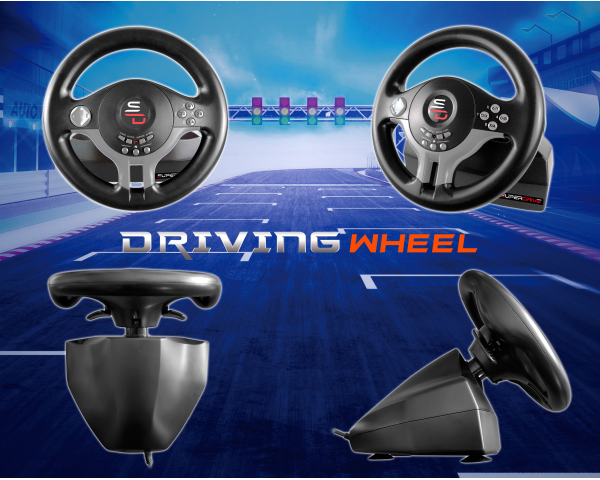 Руль Superdrive Universal Racing Wheel с педалями (PS4, Subsonic), цена ...