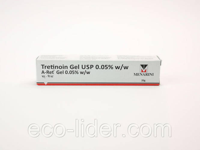 Третиноин гель 0,05% (Tretinoin Gel USP 0.05% Menarini) от прышей 20г ...