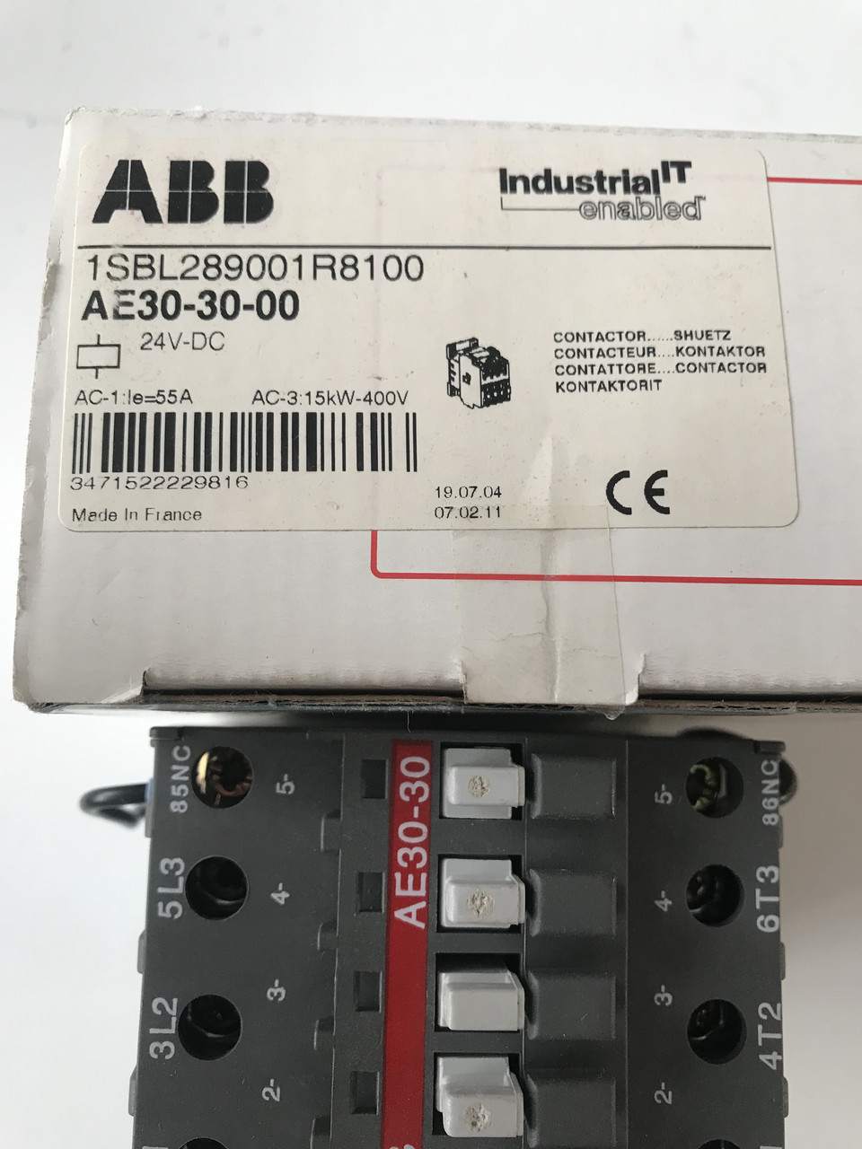 Купити Контактор ABB AE30-30 24vDC 55A 15kW, ціна 1700 ₴ - Prom.ua (ID ...