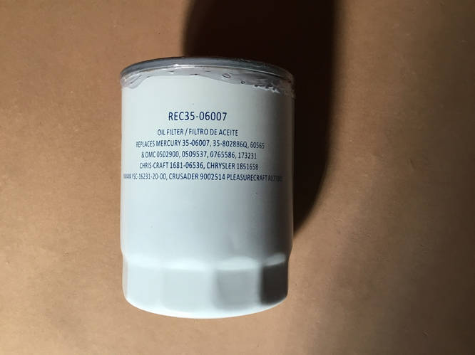 Масляний фільтр Mercruiser 35-802886Q 8M0116378 60565 Volvo 835779 OMC ...