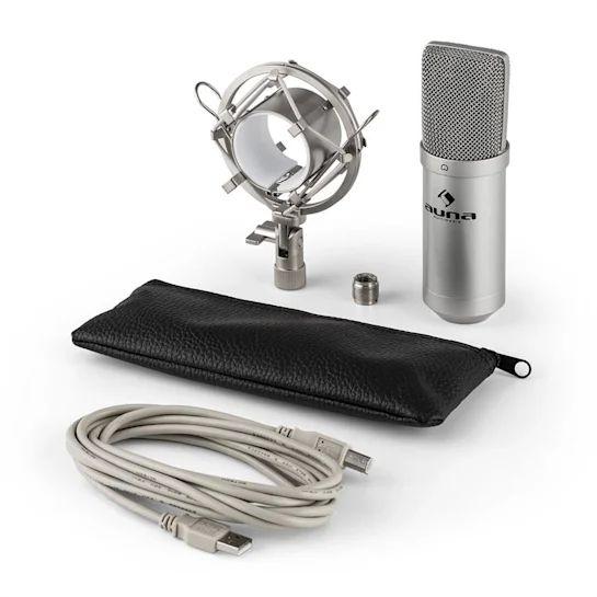 Профессиональный Конденсаторный микрофон Auna MIC-900S-LED USB ...