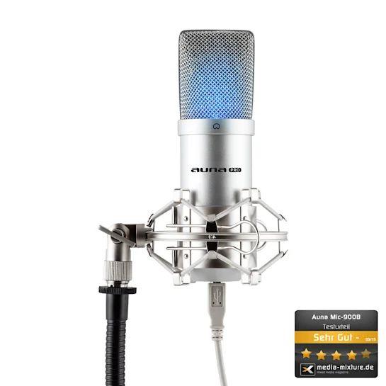 Профессиональный Конденсаторный микрофон Auna MIC-900S-LED USB ...