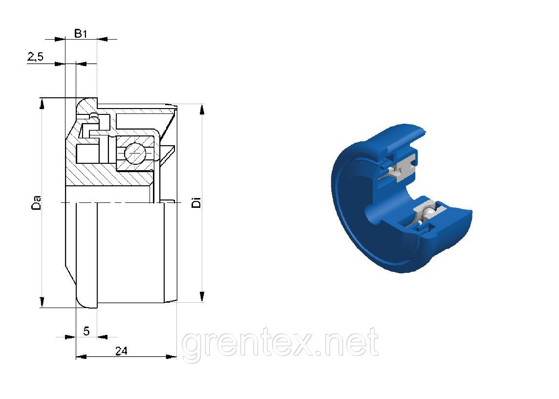 ПІДШИПНИКОВИЙ ВУЗОЛ (KTR 50x1.5), ПОСИЛЕНИЙ (ID#1333412025), цена: 100.80 ₴, купить на Prom.ua