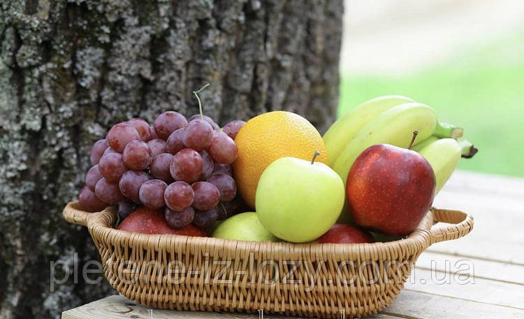 Корзина плетена із лози з ручками для фруктів ціна 250 грн — Prom Ua Id 1178777346