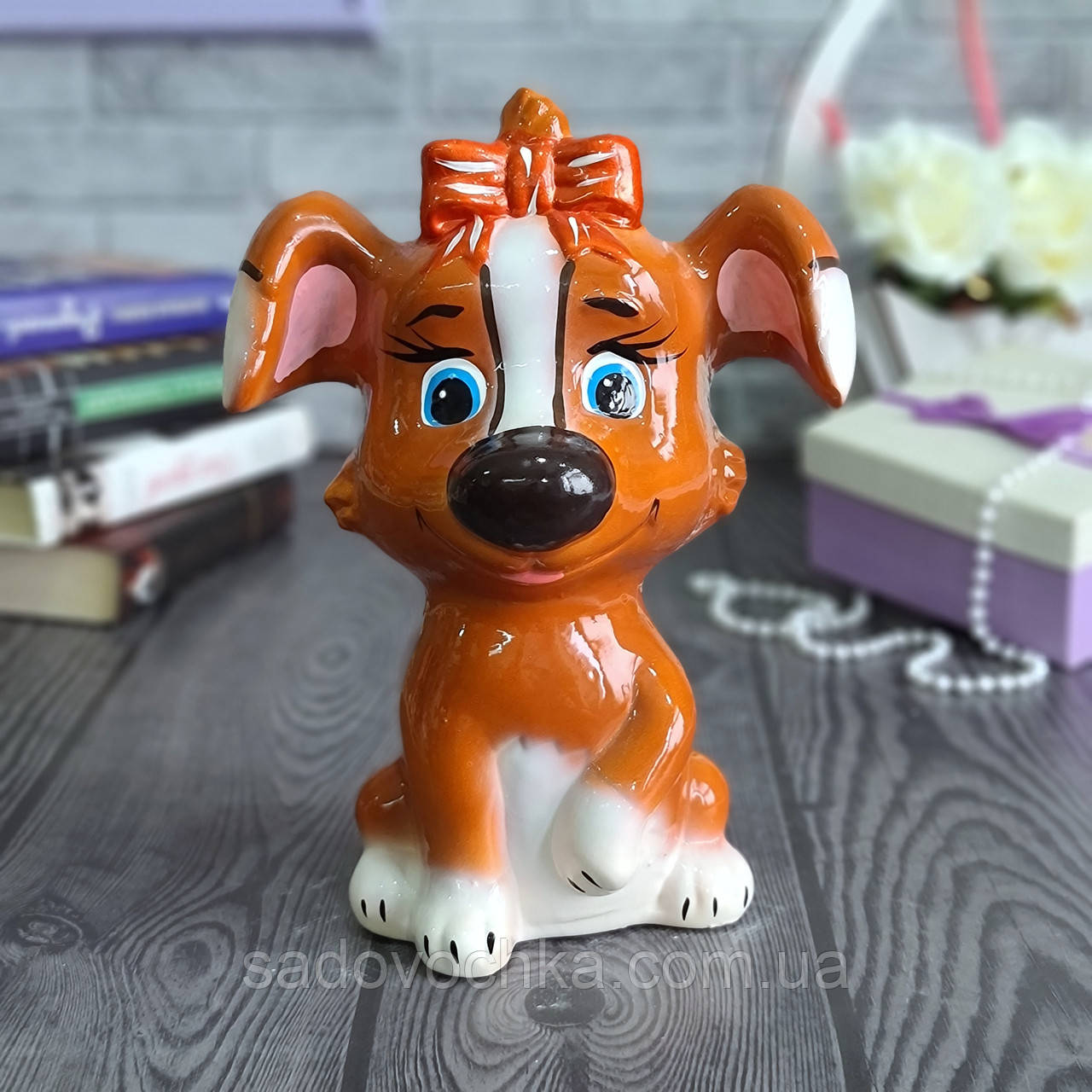 Копилка Собака "Дина" ГЛЯНЕЦ 28 см (коричневый), цена 216 грн — Prom.ua ...