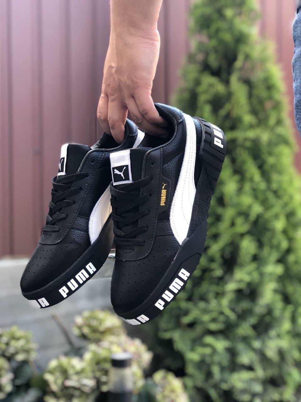Мужские кроссовки Puma Cali Bold (черно-белые) Демисезонные кроссы Пума ...