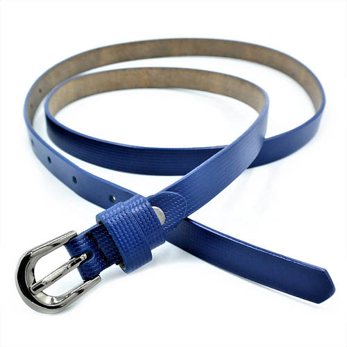 Купити Жіночий шкіряний ремінь класичний Синій поясок для дівчини ...