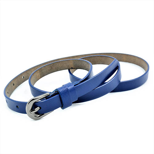Купити Жіночий шкіряний ремінь класичний Синій поясок для дівчини ...