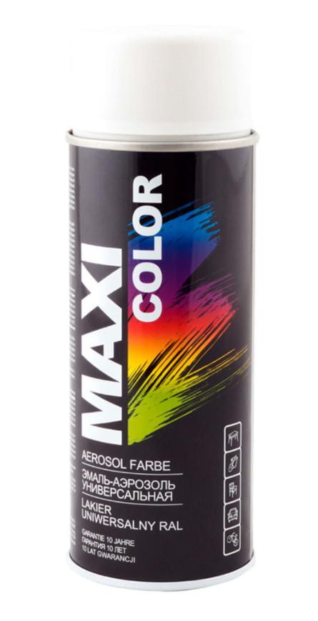 Краска Maxi Color аэрозольная универсальная белая 400 мл (MX9010), цена ...