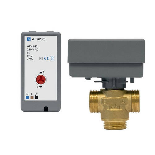 Трехходовой переключающий клапан Afriso AZV 642 G3/4" DN20 с приводом (ID#1112002274), цена ...