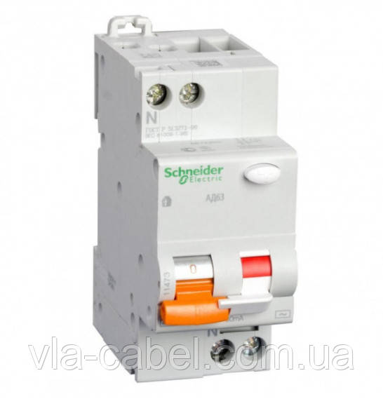 Дифавтомат 2п 16A Тип C 30мА Schneider Домовой АД63 (дифференциальный ...