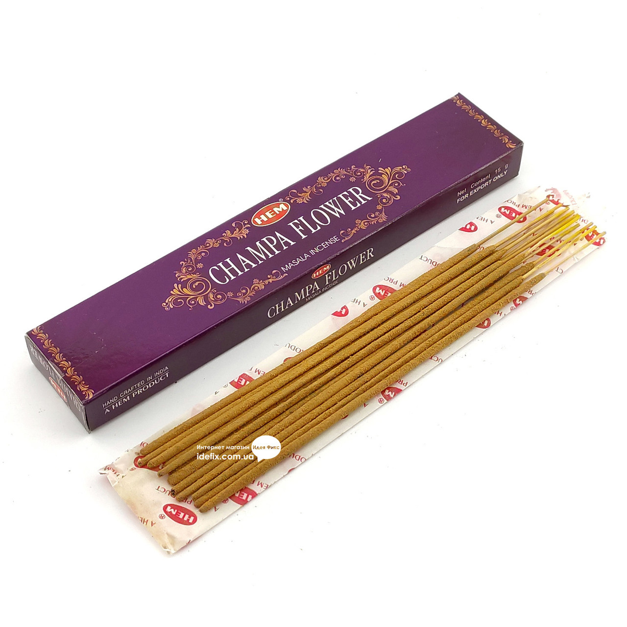 Благовоние Champa Flower HEM 15 грамм. Аромапалочки Цветок Чампы ...
