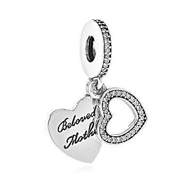 Серебряная подвеска-шарм Pandora "Beloved Mother" 791883CZ, цена 704 ...