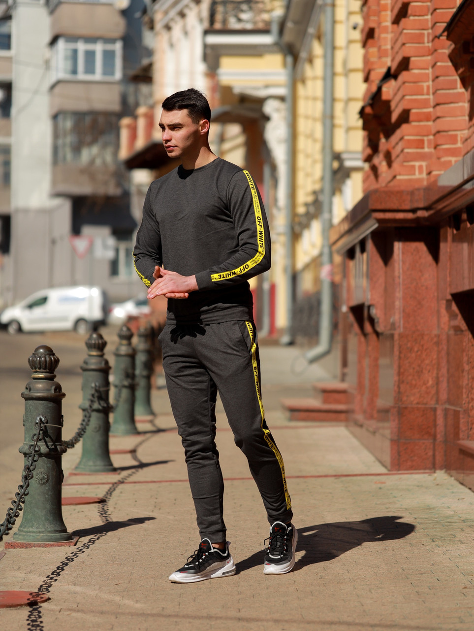 Мужской Темно-серый Спортивный Костюм Off White — Купить Недорого на ...