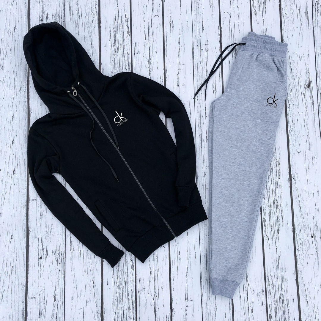 Купить Мужской спортивный костюм чёрная кофта с принтом "Calvin Klein ...