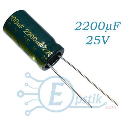 Конденсатор 2200uF 25V (10*20) 105°C Low ESR: продаж, ціна у Гайворона ...